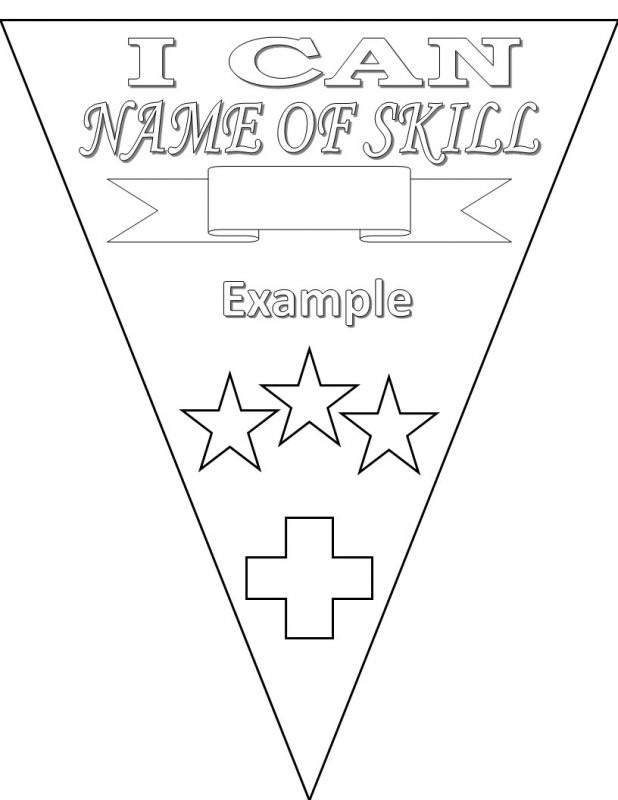 pennant builder - black and white image - RETHINK Math Teacher