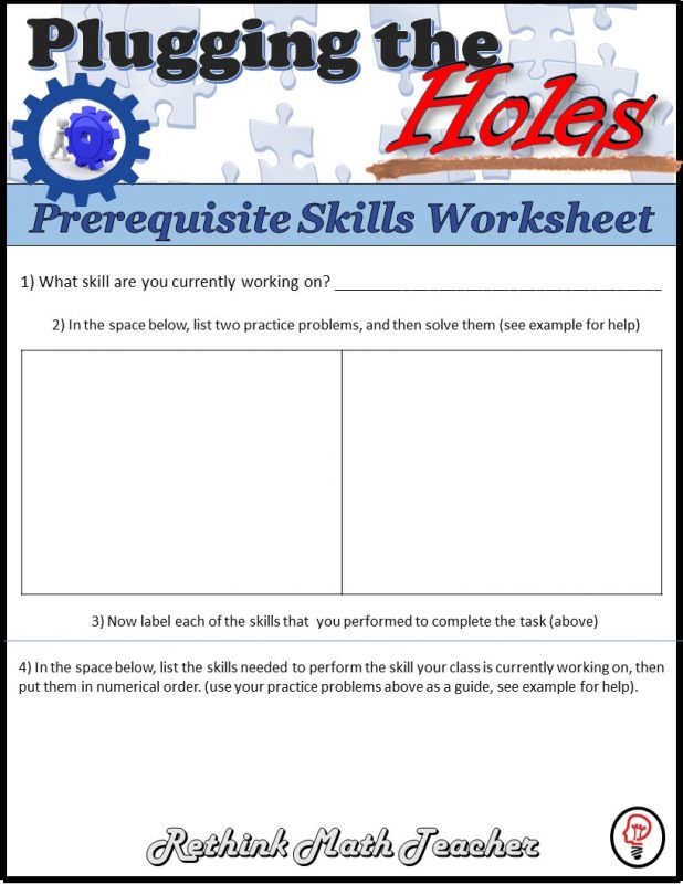 station building worksheet - RETHINK Math Teacher