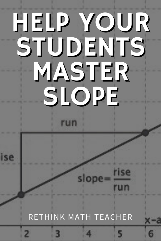 How to help your Students Learn Slope - RETHINK Math Teacher